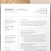 Modern Resume Template Google Docs, Word, Apple Pages Mac CV Template ...