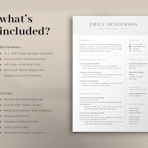 Combination Resume Template Word, Google Docs, Apple Pages Mac | Skills ...