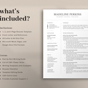 Teacher Resume Template Word, Google Docs, Apple Pages | Academic ...