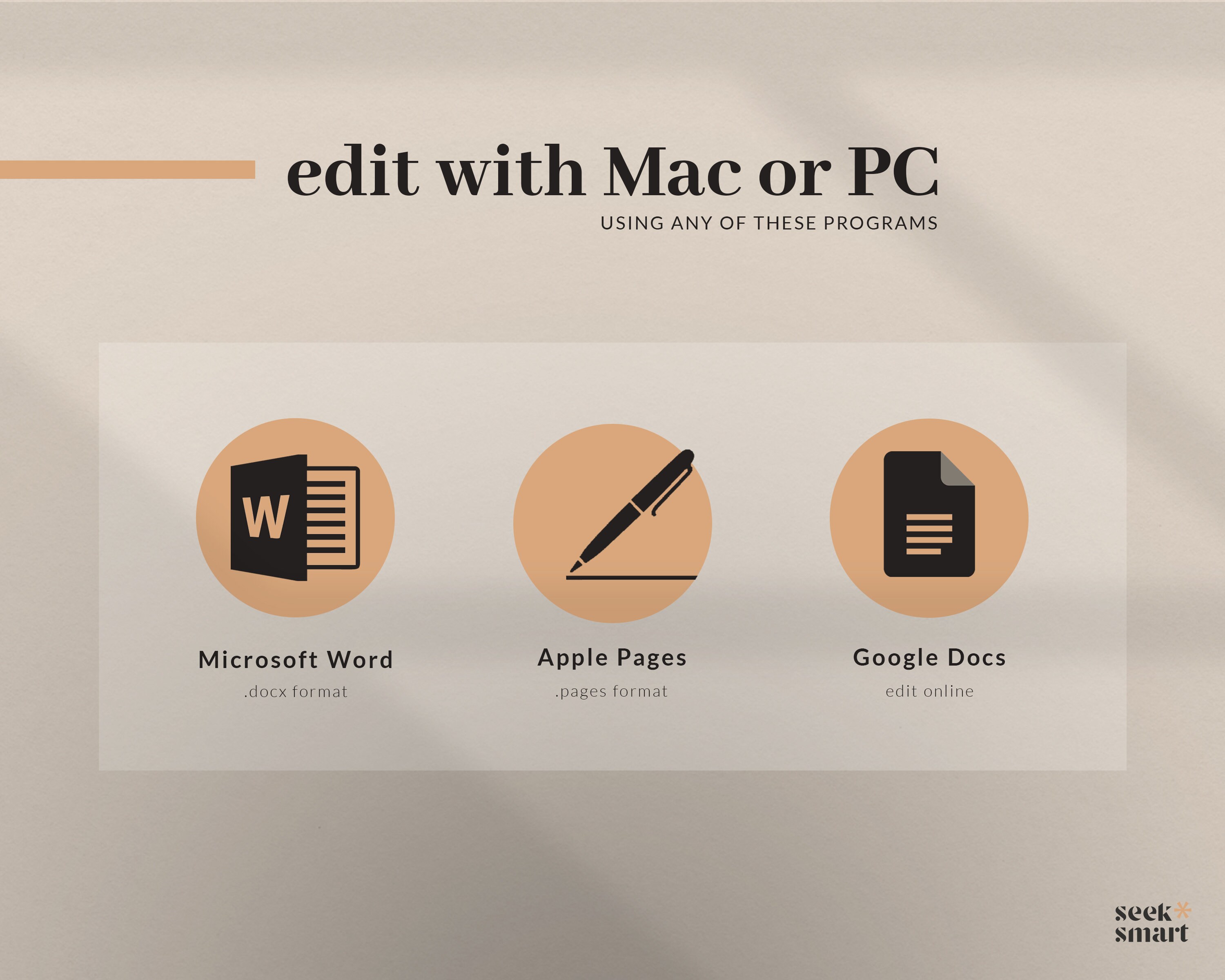 Clean Resume Template Word, Google Docs, Apple Pages Mac | Executive ...