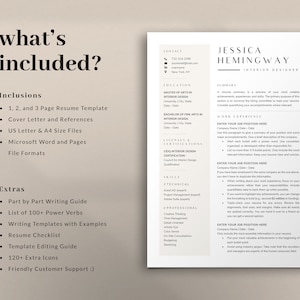 Interior Designer Resume Template Word, Apple Pages Mac | Professional ...