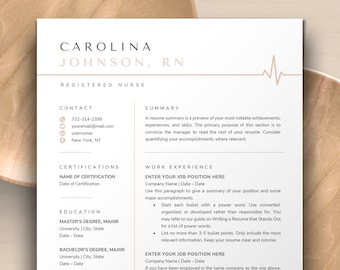 Nurse Resume Template Word, Google Docs, Apple Pages Nurse Resume ATS ...