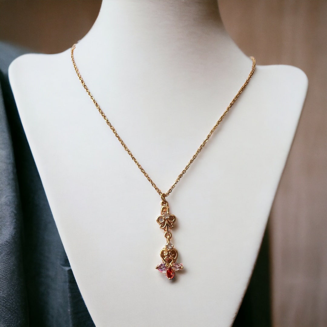 Mystique Harmony: Double Pendant Necklace With White Diamonds and ...