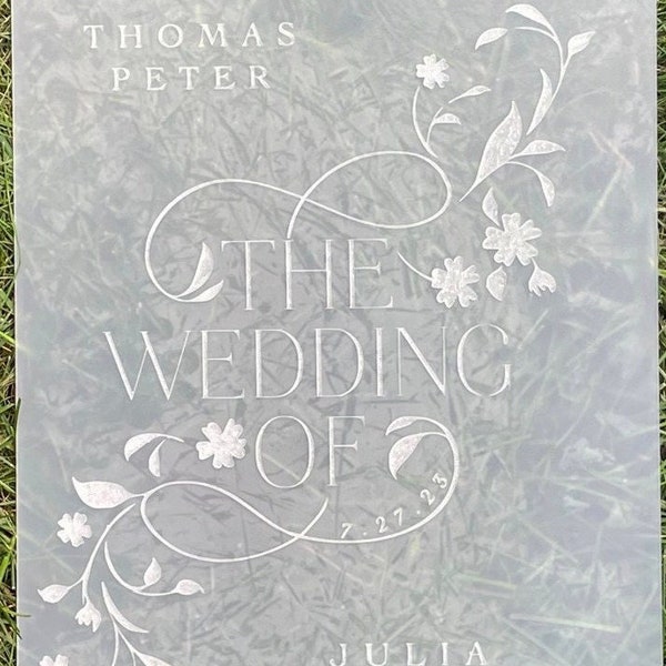 Frosted Acrylic Wedding Sign - Etsy