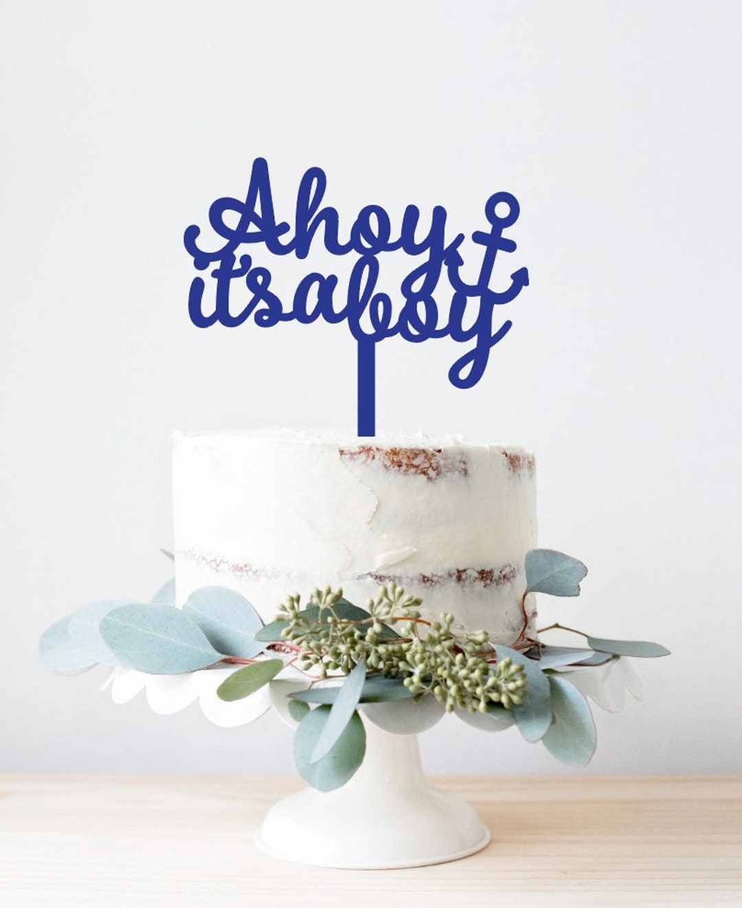 Acrylic Cake Topper- Laser Cut Cake Topper- Baby Shower Cake Topper ...
