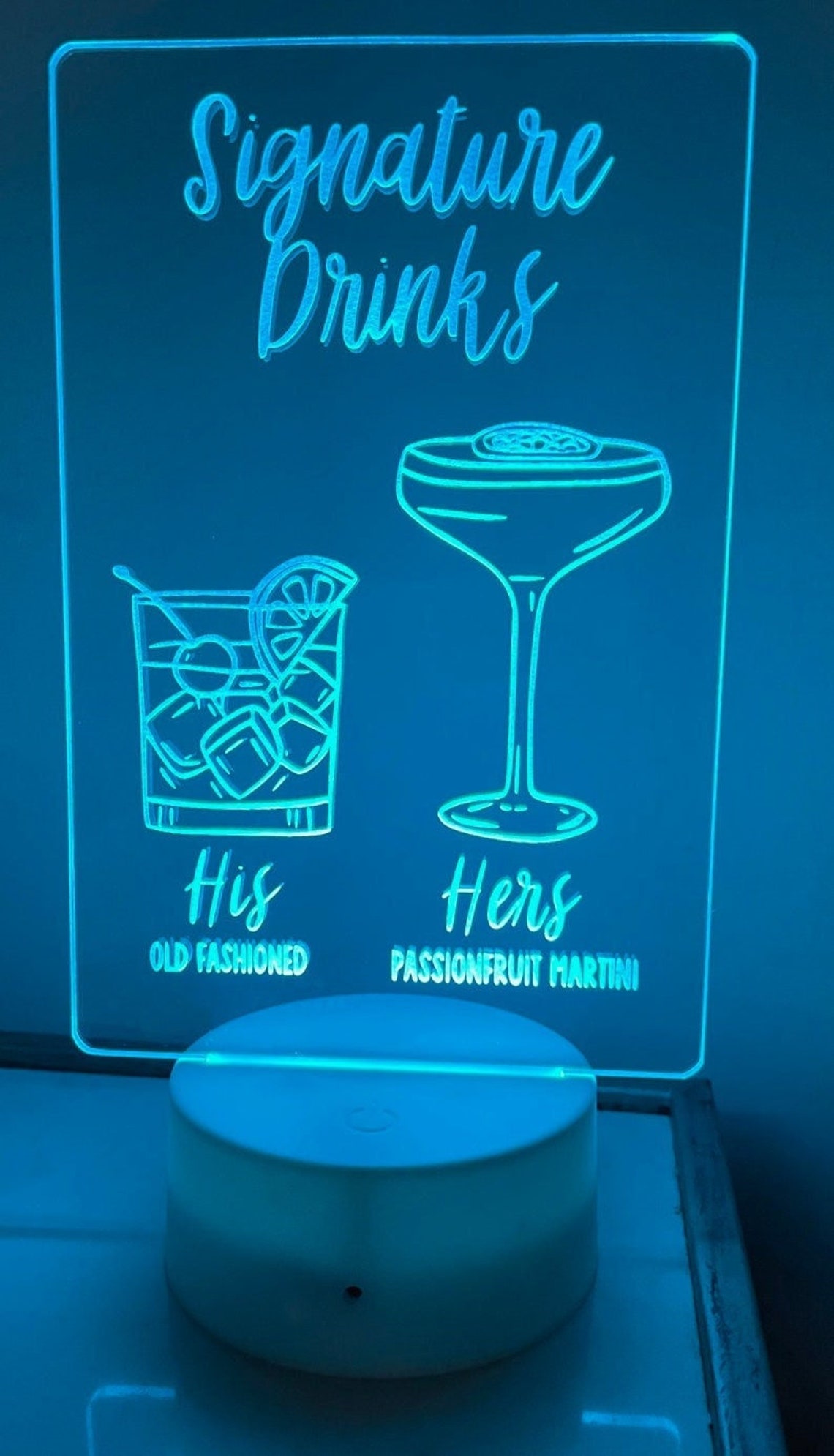 Personalized Light up Sign- Custom Acrylic LED Sign- Wedding Sign ...