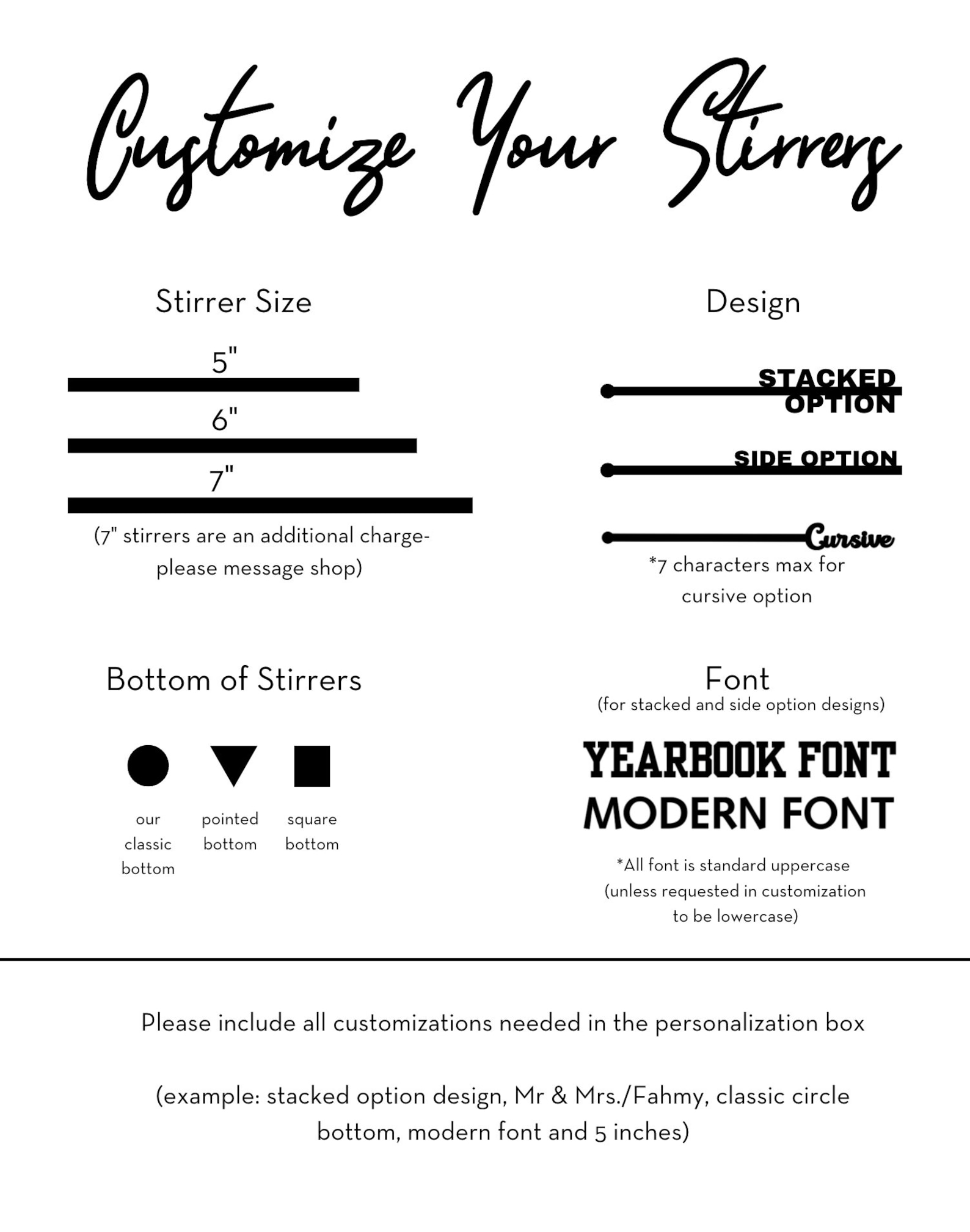 CUSTOM Drink Stirrers Personalized Drink Stirrers Laser Cut Party Decor ...