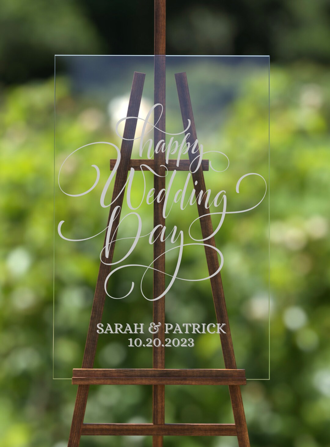 Custom Engraved Wedding Welcome Sign- Acrylic Engraved Wedding Sign ...