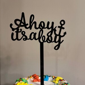 Acrylic Cake Topper- Laser Cut Cake Topper- Baby Shower Cake Topper ...