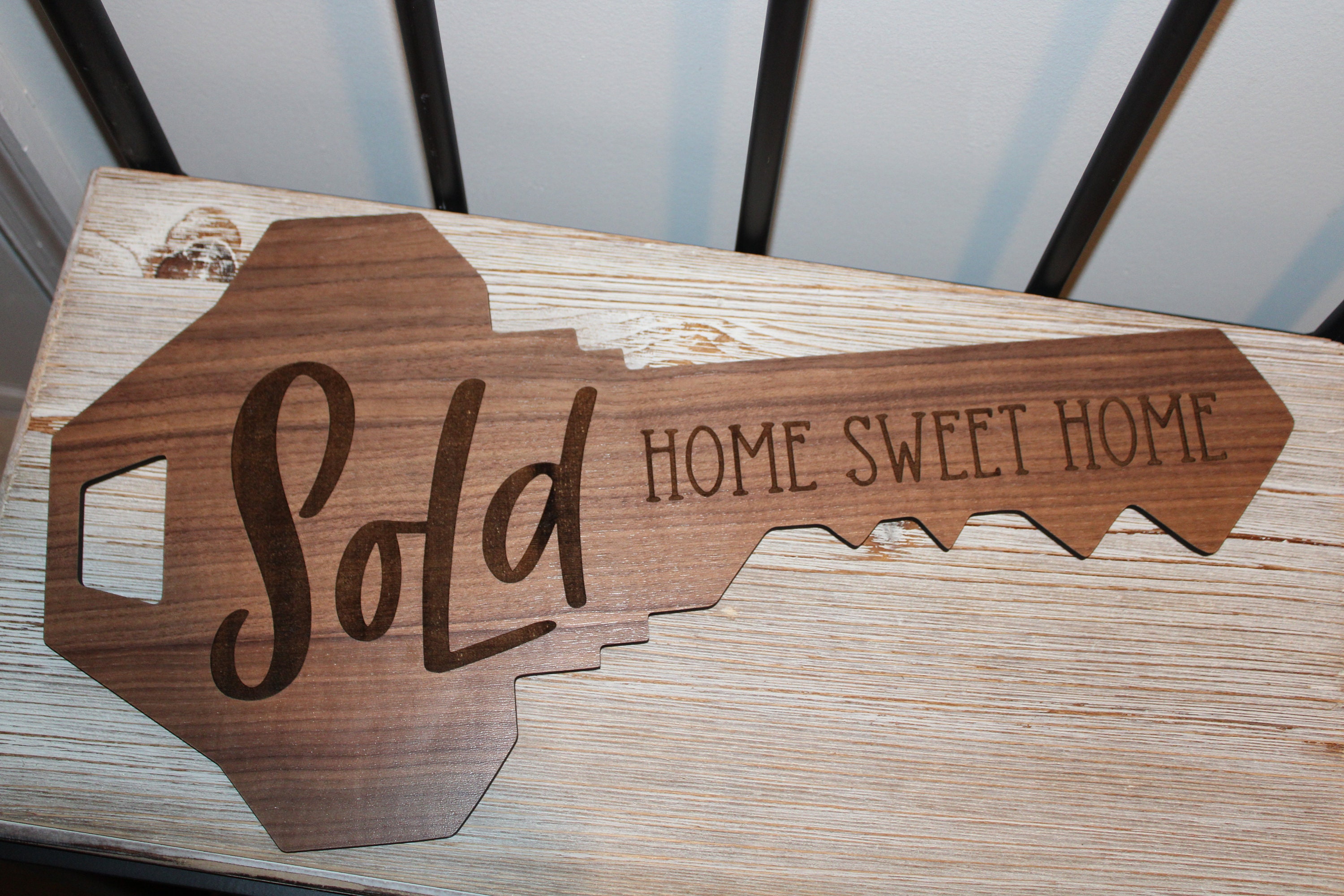 Custom Realtor Key Sign Wood Key Sign Sold Home Key Sign - Etsy