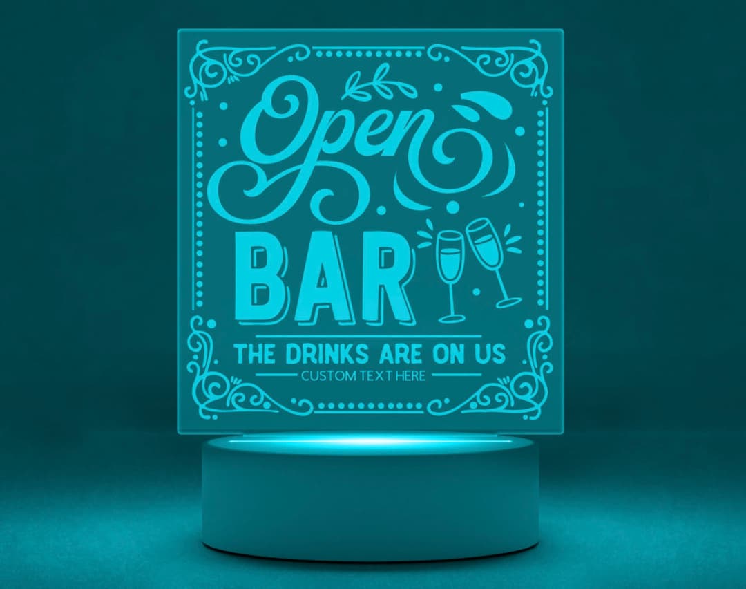 Personalized Light Up Sign Custom Acrylic Led Sign Wedding Sign Company Logo Sign Wedding