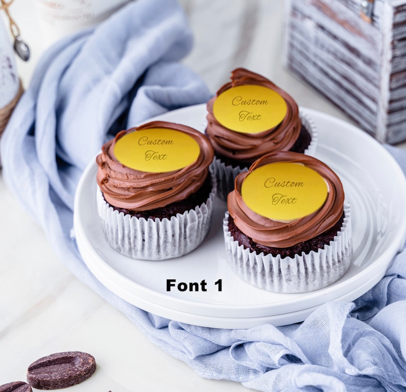 Personalized Name Cupcake Toppers Personalized Disk Cake - Etsy