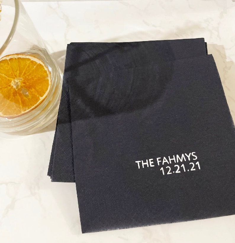Custom Bar Napkins- Personalized Cocktail Napkins- Custom Napkins ...