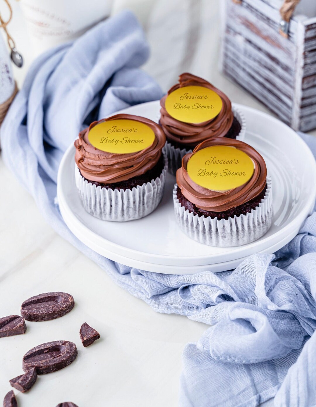 Personalized Name Cupcake Toppers Personalized Disk Cake - Etsy