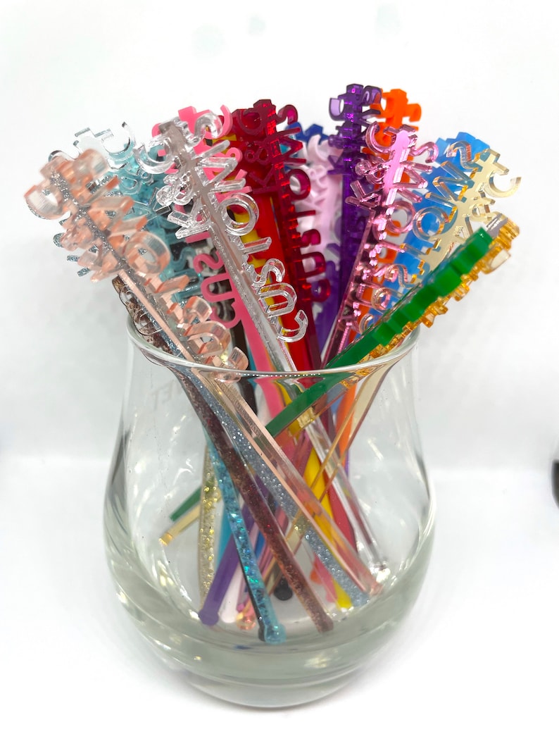 Personalized Drink Stirrers- Custom Drink Stirrers- Cocktail Stirrers ...