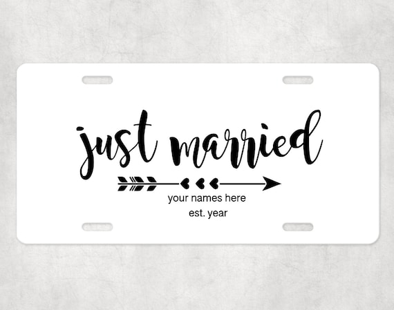 CUSTOM Wedding License Plate Unique License Plate Car | Etsy