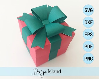 3d Present Box Svg - Etsy