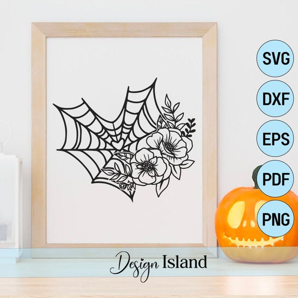 Spiderweb Heart Svg - Etsy