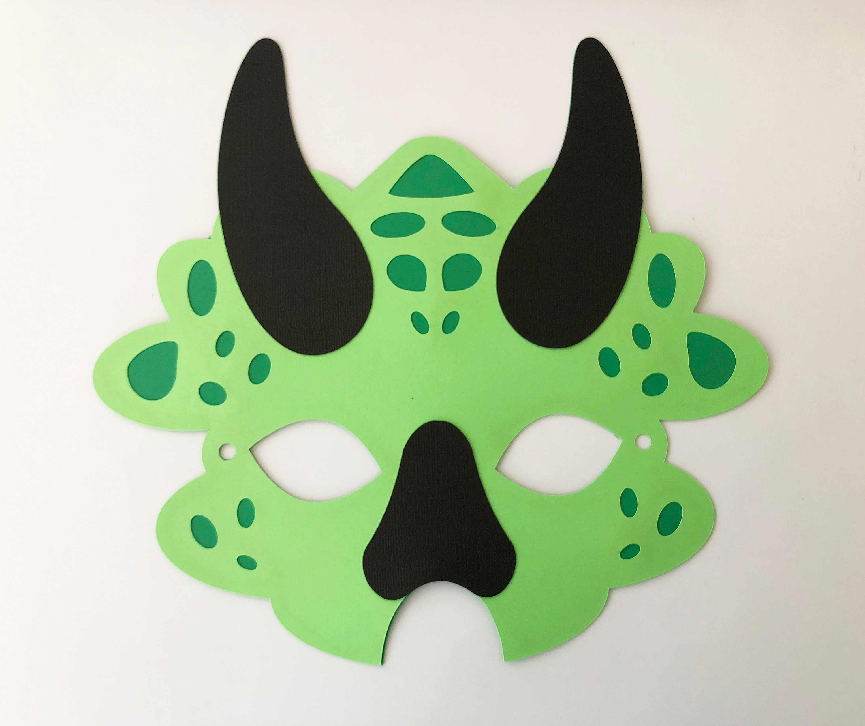 3D Layered Dinosaur Face Mask for Party - Dinosaur Mask SVG - Animals ...