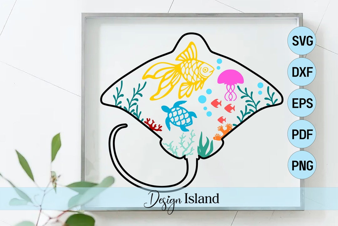 Beach Theme Stingray SVG Files Beach Life SVG Stingray SVG Ocean Sea ...