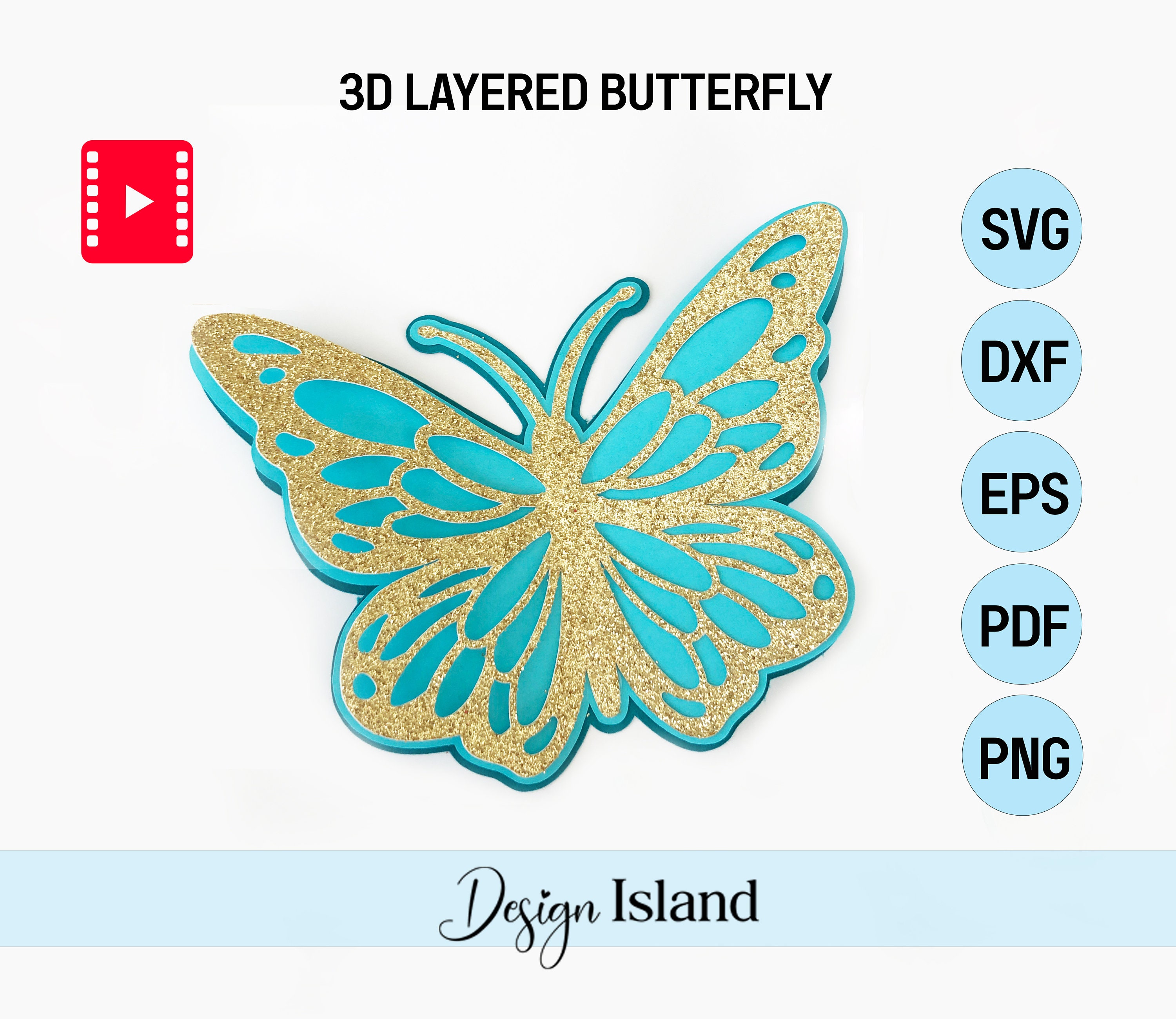 Layered Butterfly SVG Butterfly SVG 3D Butterfly Svg - Etsy Canada