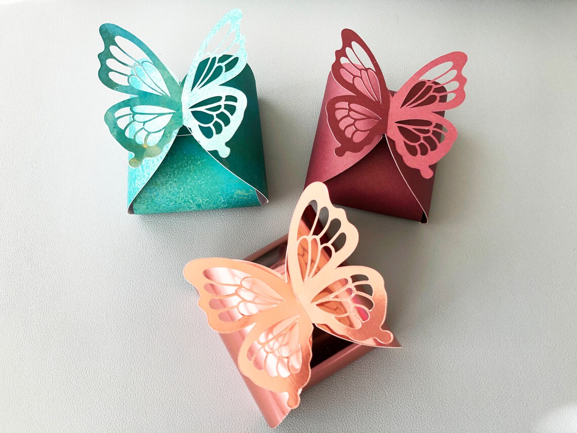 Butterfly Box SVG Butterfly Gift Box Template Twist Box - Etsy