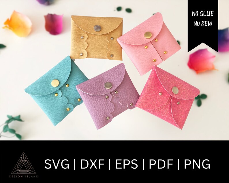 Keychain Coin Purse SVG Bundle Keyring Coin Purse Template - Etsy