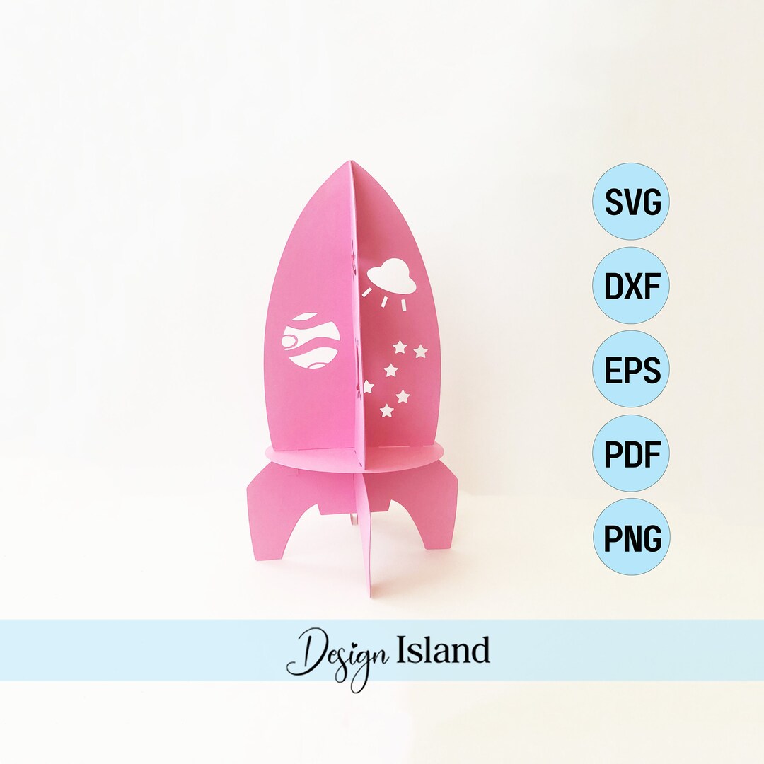 3D Rocket SVG - Rocket Paper Sculpture - DIY Papercraft Rocket SVG - 3D ...