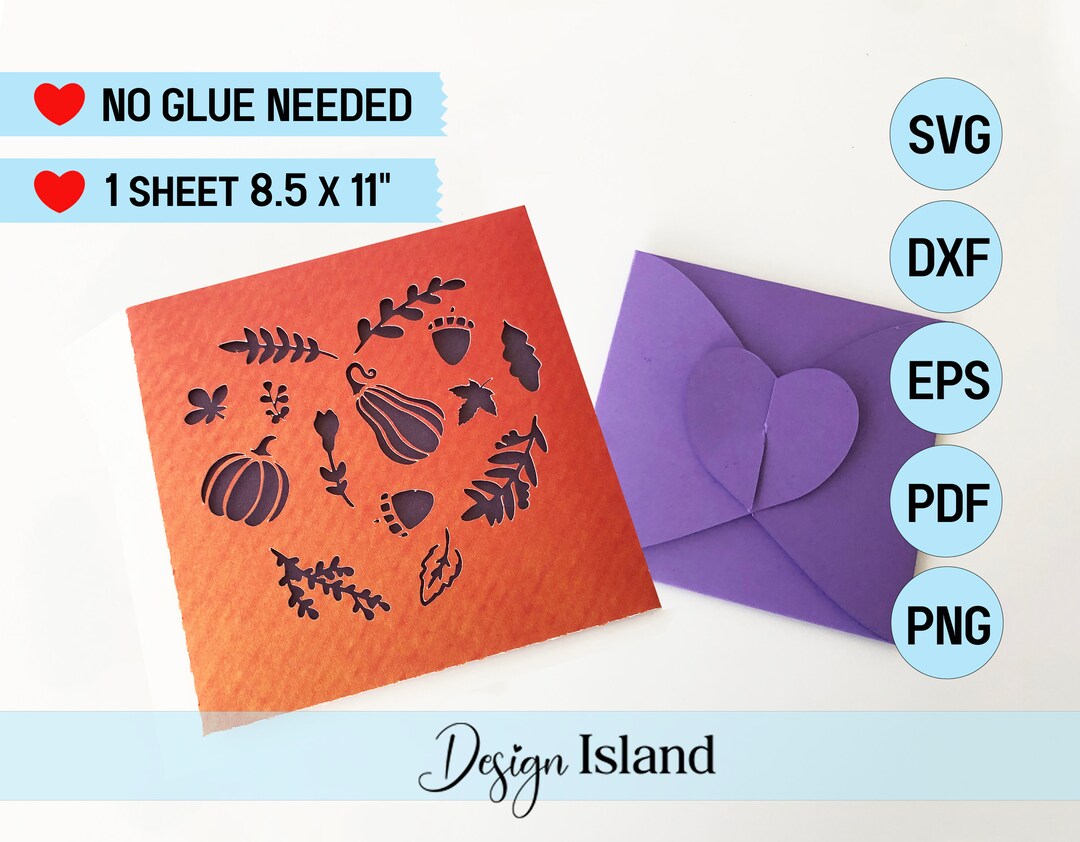Heart Envelope Cut Files for Silhouette/ Cricut - No Glue Needed ...