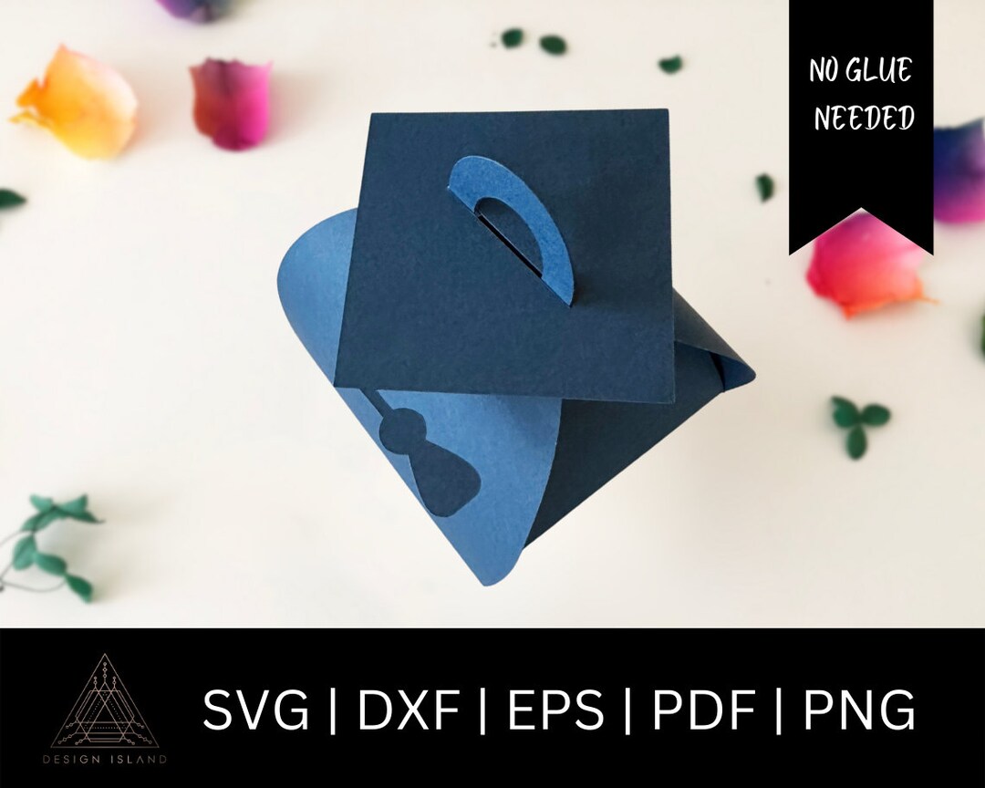 Graduation Cap Box SVG Graduation Cap Gift Box Template Twist Box SVG ...