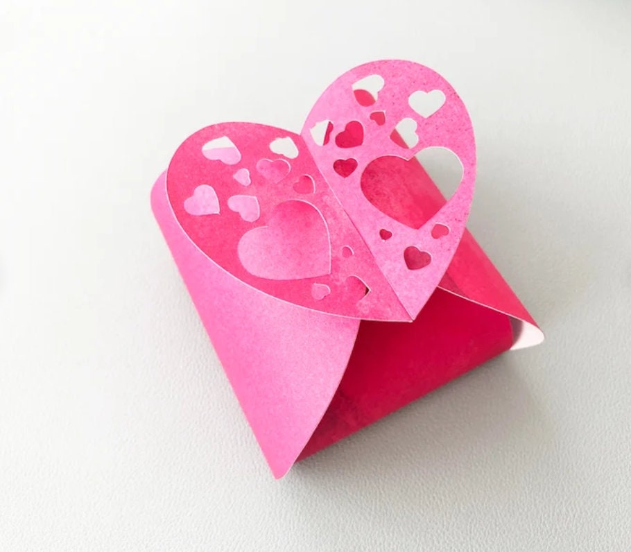 Heart Box SVG Heart Gift Box Template Heart Twist Box SVG | Etsy Australia