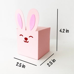 Cute Bunny Box SVG - Easter Treat Box SVG - Treat Box Templates - Cute ...