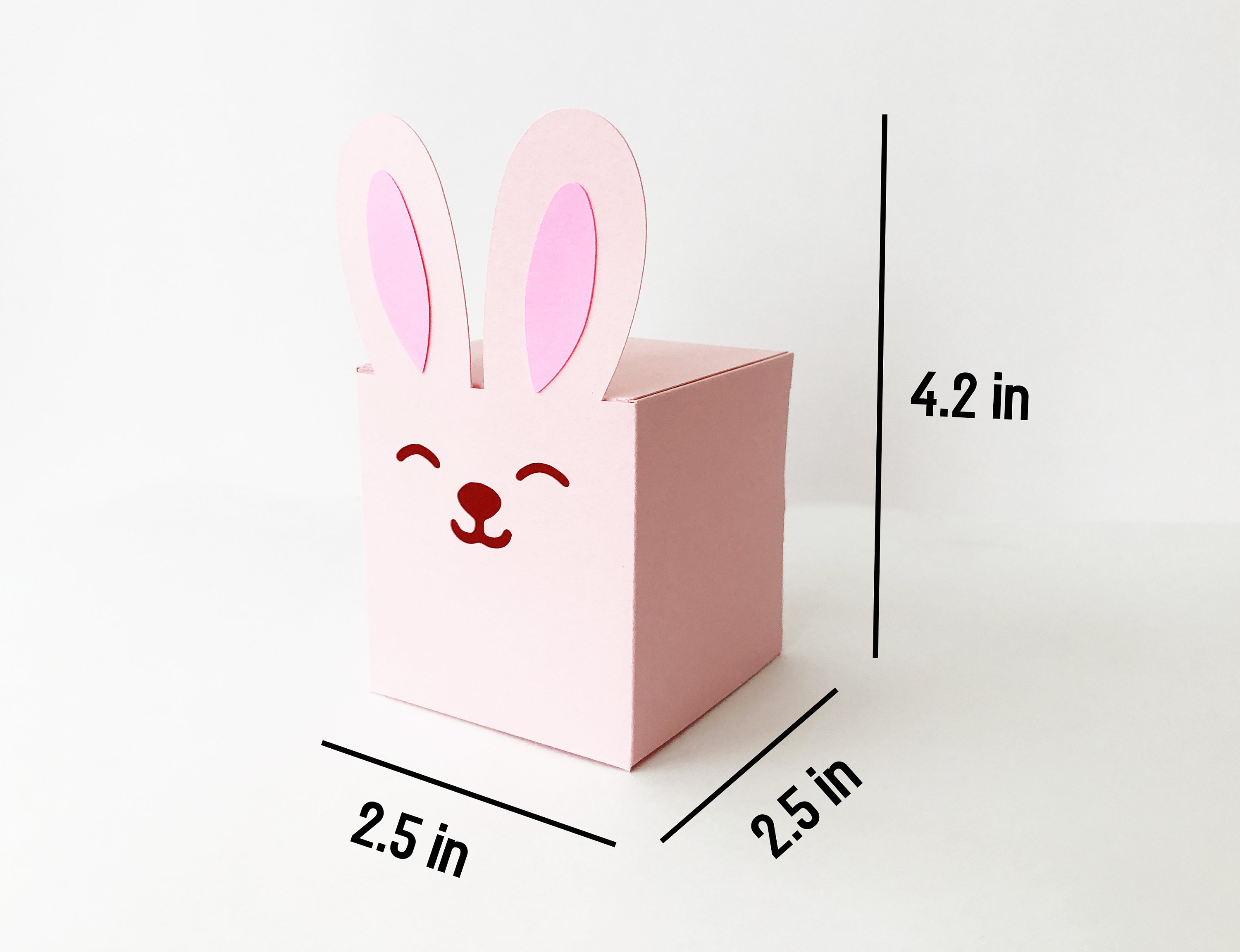 Cute Bunny Box SVG - Easter Treat Box SVG - Treat Box Templates - Cute ...