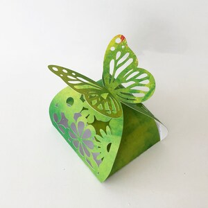 Butterfly Box SVG - Butterfly Gift Box Template - Twist Box SVG - No ...