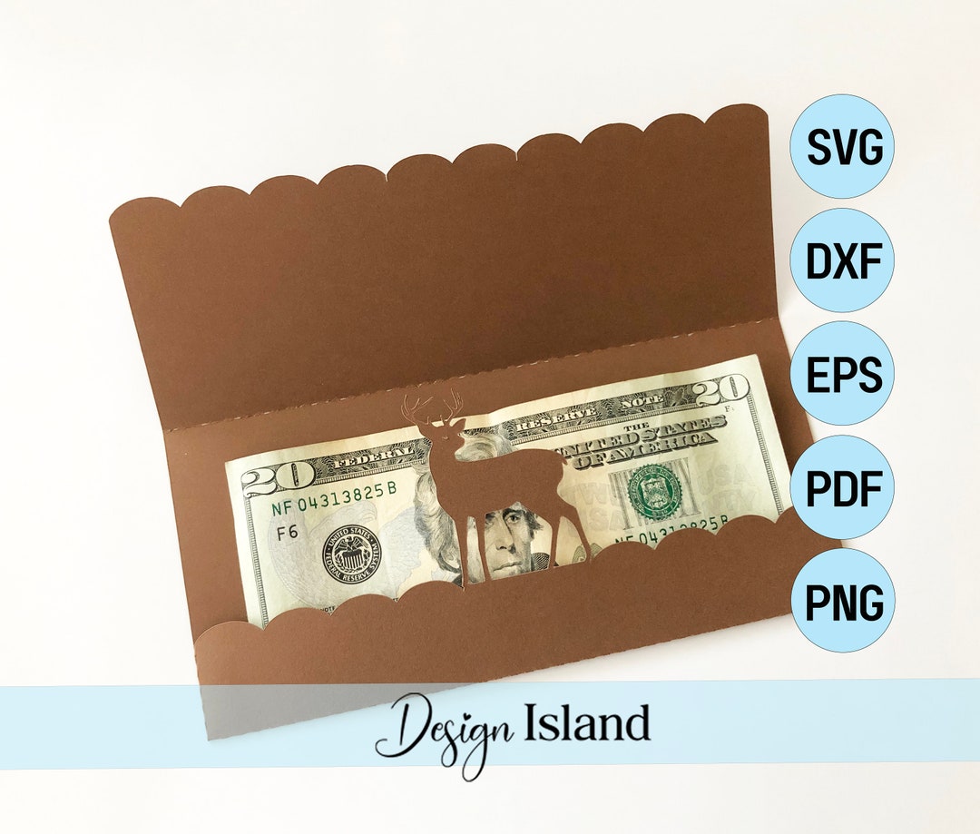 Gingerbread House Money Holder Card SVG - Scallop Money Card SVG ...