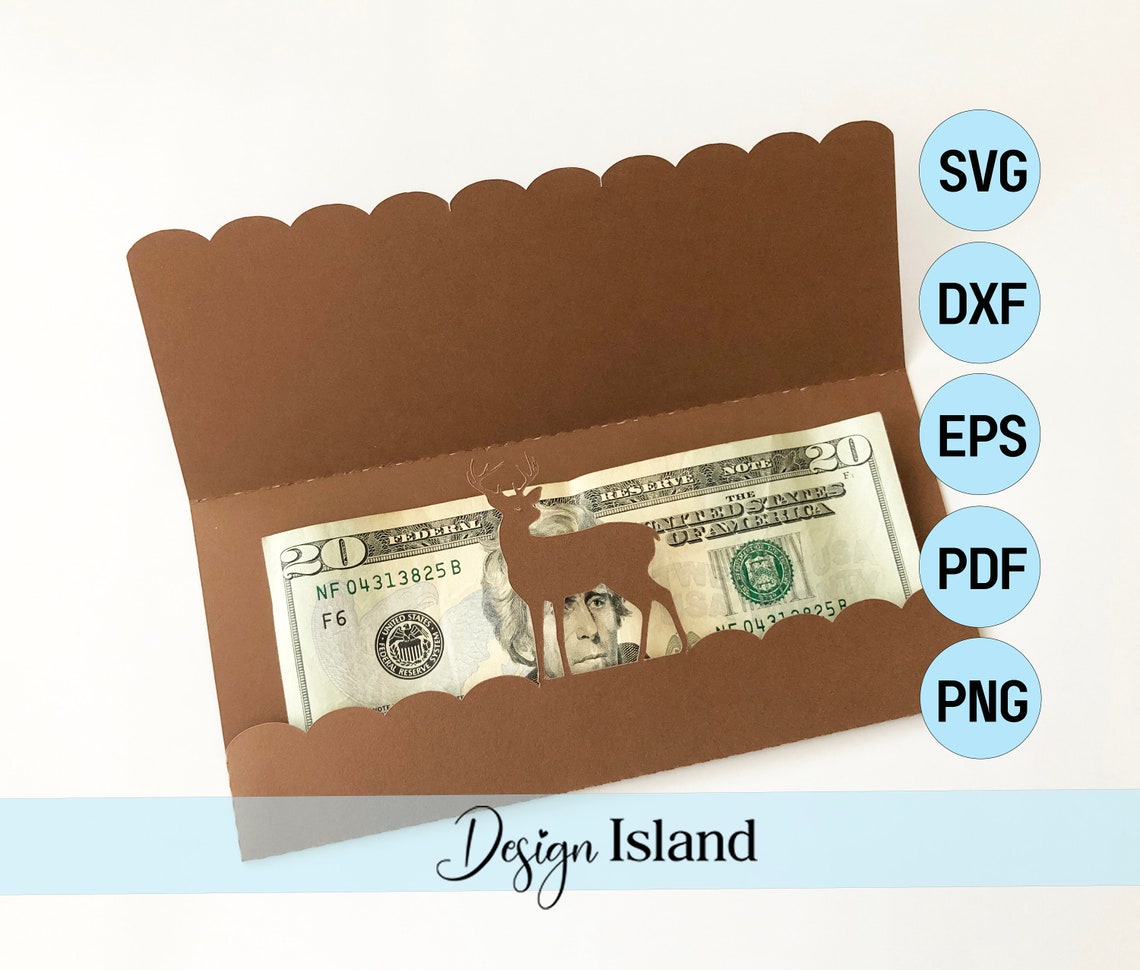 Gingerbread House Money Holder Card SVG Scallop Money Card - Etsy