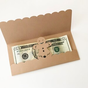 Gingerbread Man Money Holder Card SVG - Scallop Money Card SVG - Money ...