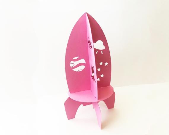 3D Rocket SVG - Rocket Paper Sculpture - DIY Papercraft Rocket SVG ...