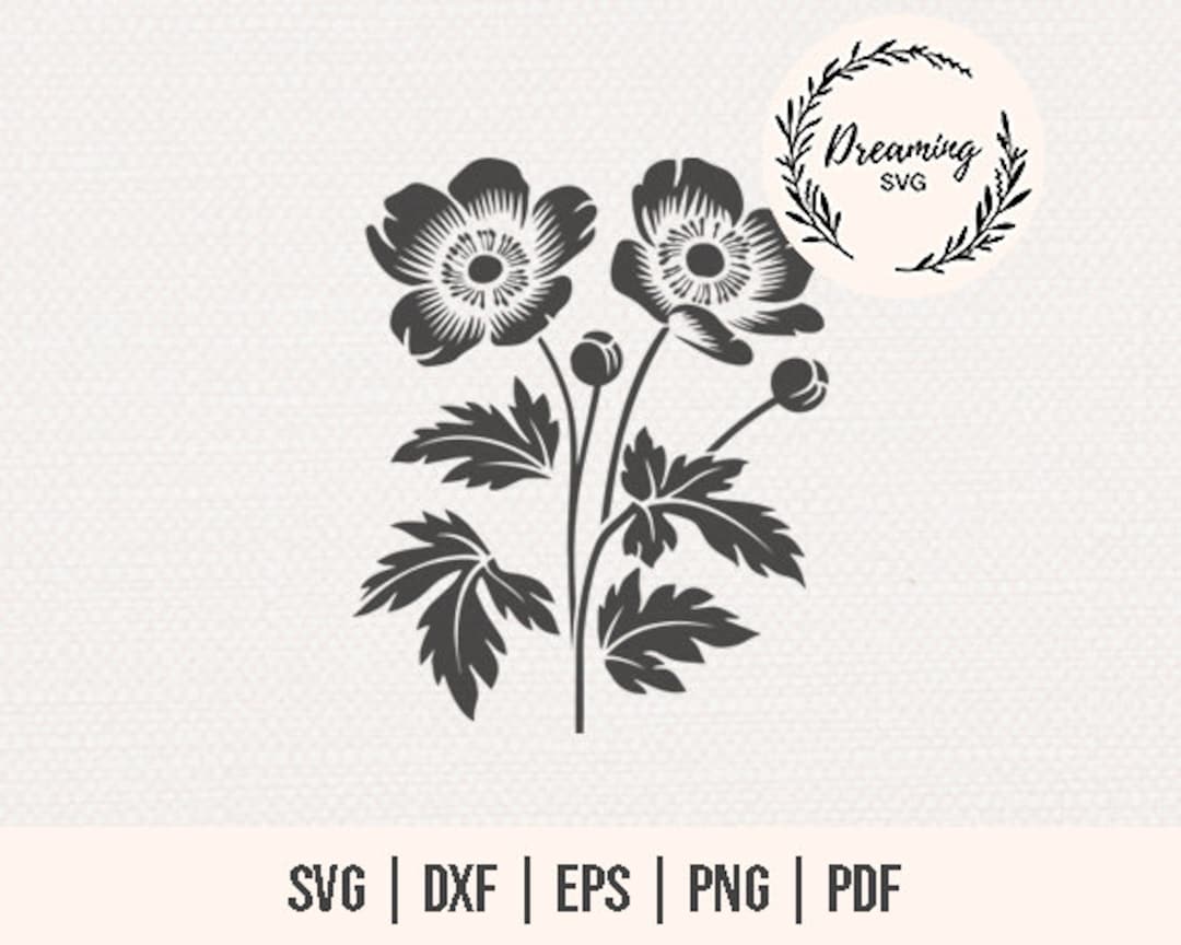 Anemone Flowers SVG - Anemone Flowers Cut Files - Flowers SVG ...