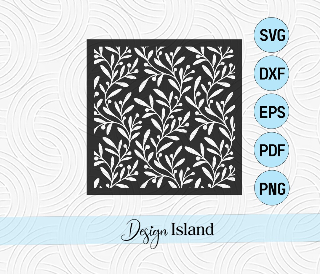 Tree Leaves Pattern SVG Leaf Pattern SVG Delicate Foliage Pattern for ...