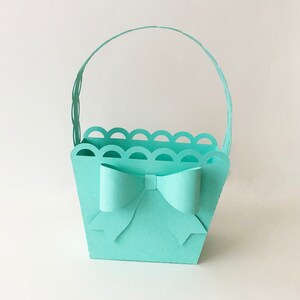 Bow Basket SVG Basket With Paper Bow SVG 3D Basket SVG Scalloped Basket ...