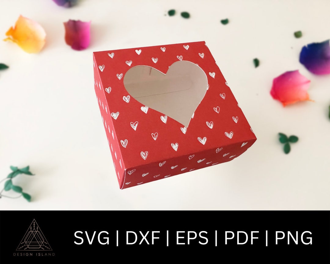 Heart Gift Box SVG - Heart Box SVG - Gift Box SVG - Gift Box for ...