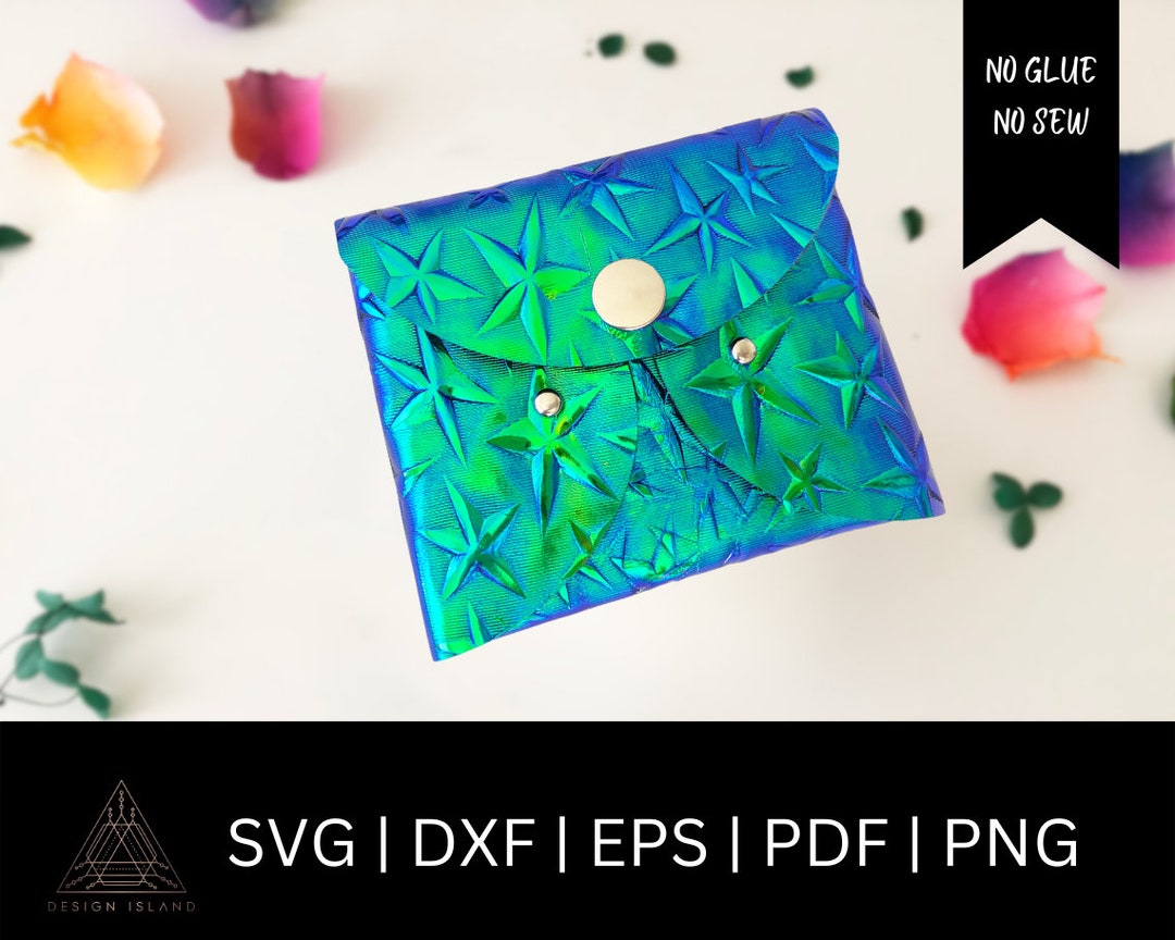 Keychain Coin Purse SVG Bundle Keyring Coin Purse Template Clutch Purse ...