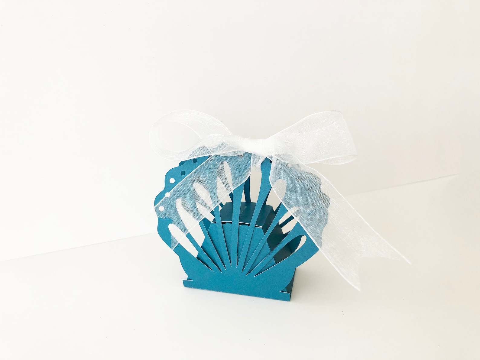 Shell Box SVG - Shell Gift Box SVG - Shell Favor Box Template - No Glue ...