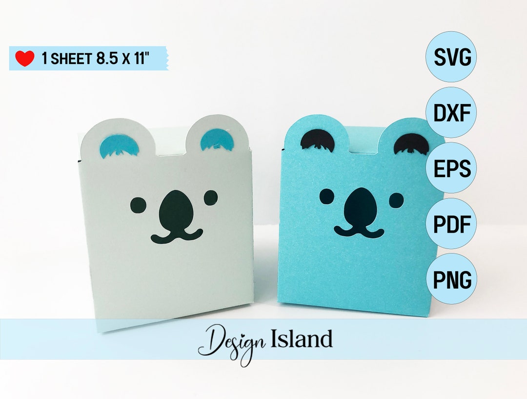 Koala Cube Box Digital Download SVG Cute Koala Box SVG Cute Animal Box ...