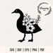 Floral Goose SVG Goose SVG Goose Flower Bouquet Svg Floral Farm Animals ...