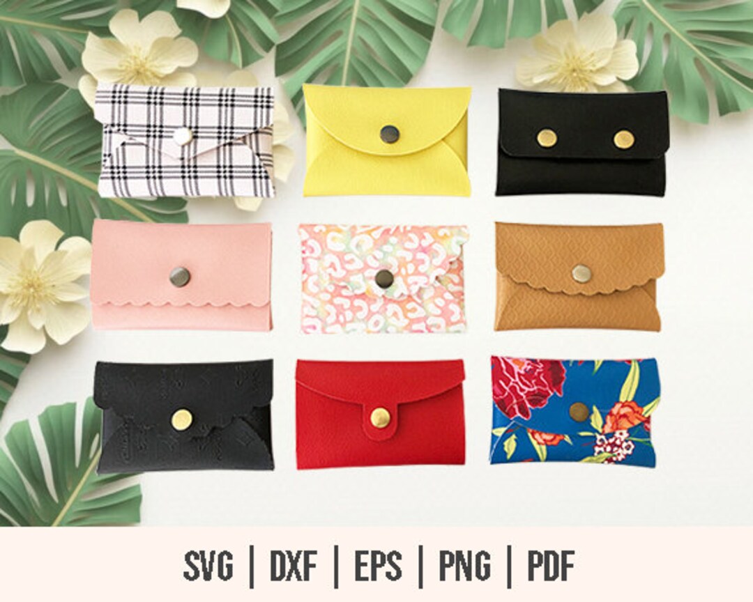 No Glue Card Wallets Bundle SVG - Coin Purse SVG - No Sew Coin Purse ...