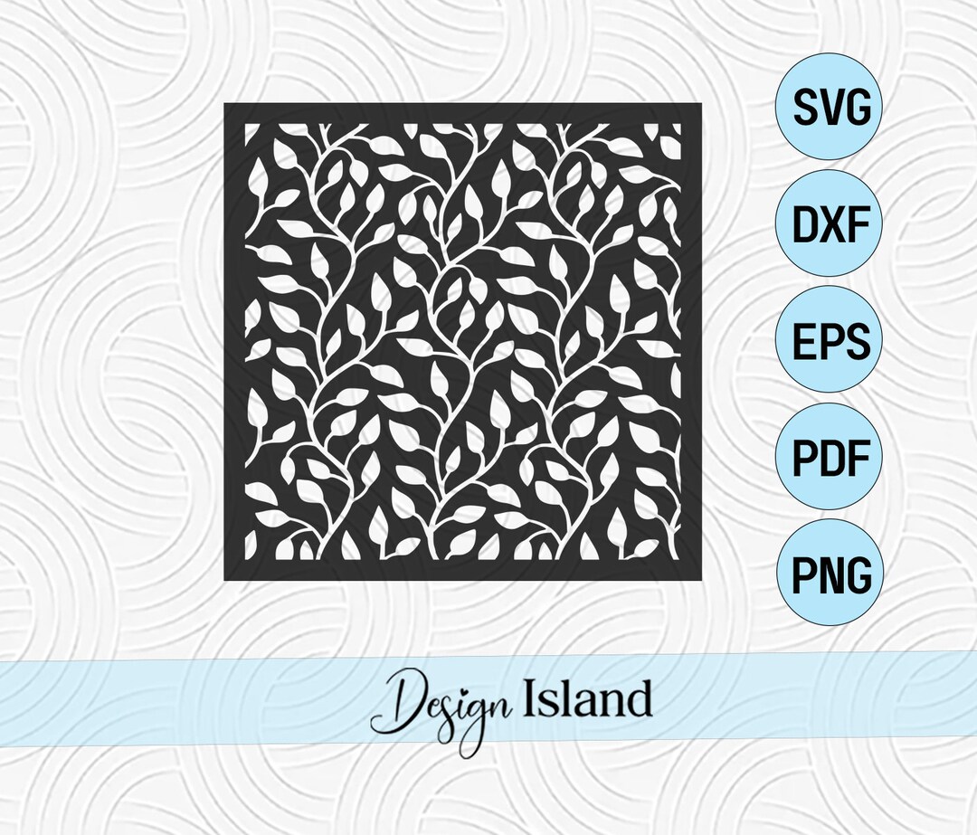 Tree Leaves Pattern SVG Leaf Pattern SVG Delicate Foliage Pattern for ...