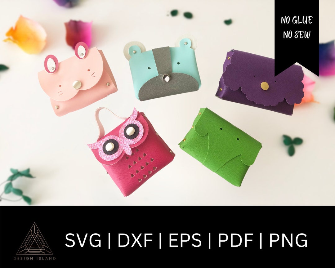 Card Wallets Bundle SVG - Coin Purse SVG - No Sew Coin Purse SVG ...