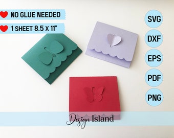 No Glue Envelope Svg - Etsy